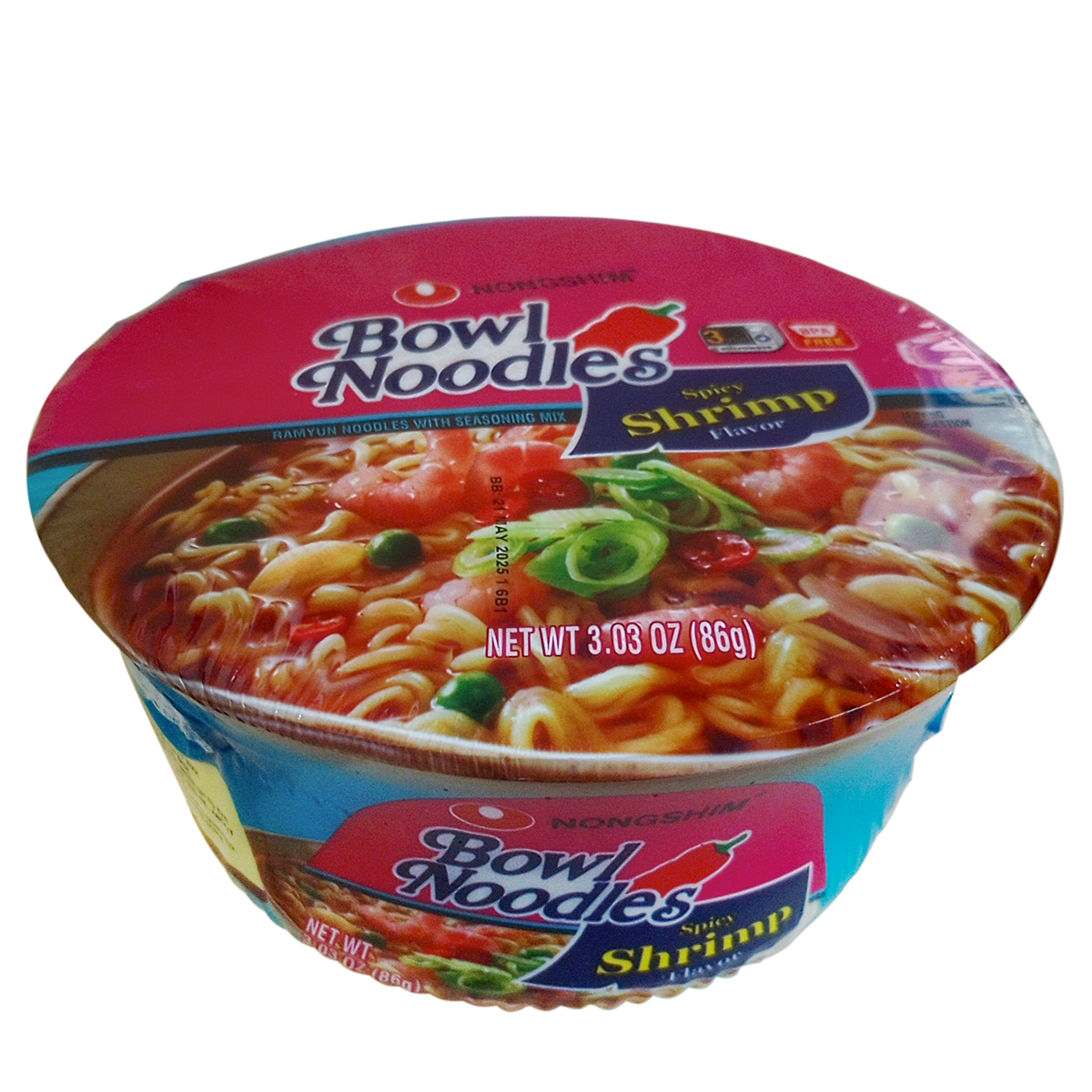Ramen Instantáneo en Tazón sabor Camarón Picante - Nongshim (86g ...
